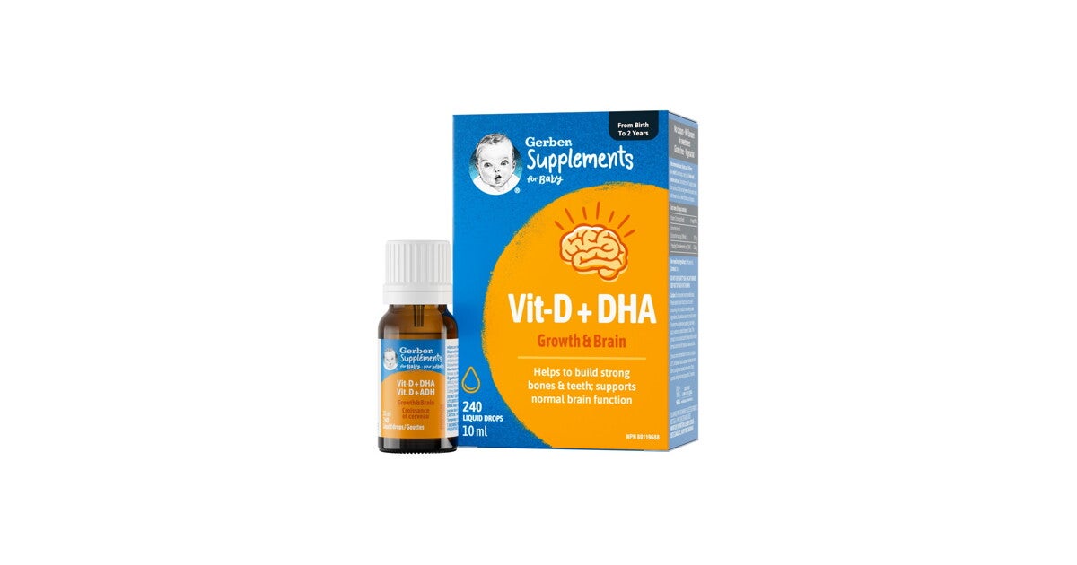 Vitamin D + DHA Drops for New Born Babies | Gerber®